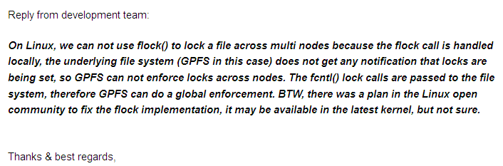 关于linux的文件锁的一些心得gpfs支持flock吗 Csdn博客 4143