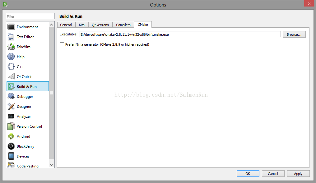 Windows上的c 轻量级ide： Qtcreator Cmake Mingw Gcc4 8 1 Qt Windows Cmake Csdn博客
