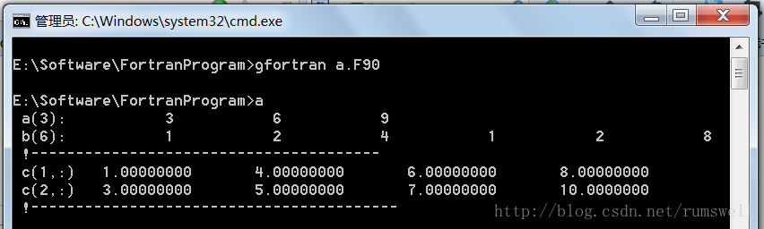 Fortran使用隐形do循环和reshape给一维和多维数组赋初值fortran Reshape Csdn博客 