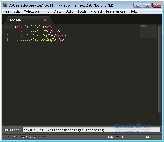 Sublime2插件emmet（原名zencoding）使用方法，强大的htmlcss编辑功能emmet插件改什么名字了 Csdn博客