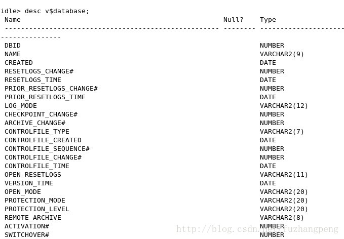 Oracle在desc表时，name 和type列不能格式化问题（占位过长） Csdn博客