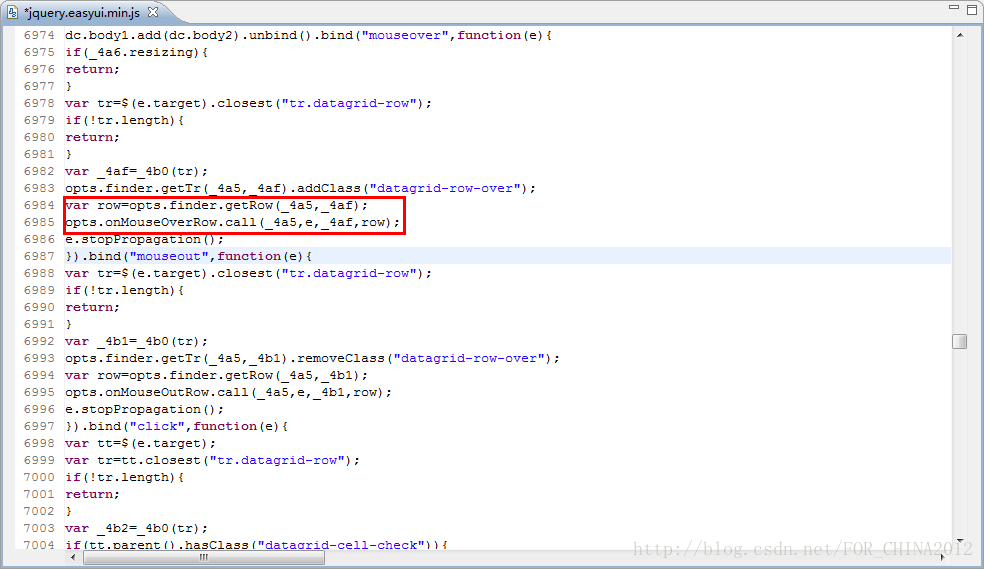 扩展 Jquery Easyui Datagrid 数据行鼠标悬停离开事件（onmouseoveronmouseout） Csdn博客