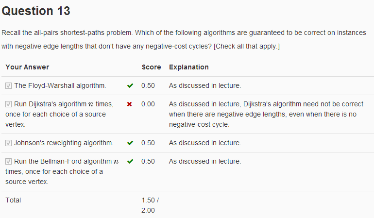 Stanford Algorithms Design And Analysis Part 2 Final Exam Algorithms Final Exam With 