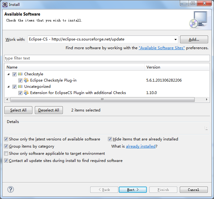 Checkstyle 系列之安装 Checkstyleeclipse Checkstyle离线 Csdn博客 