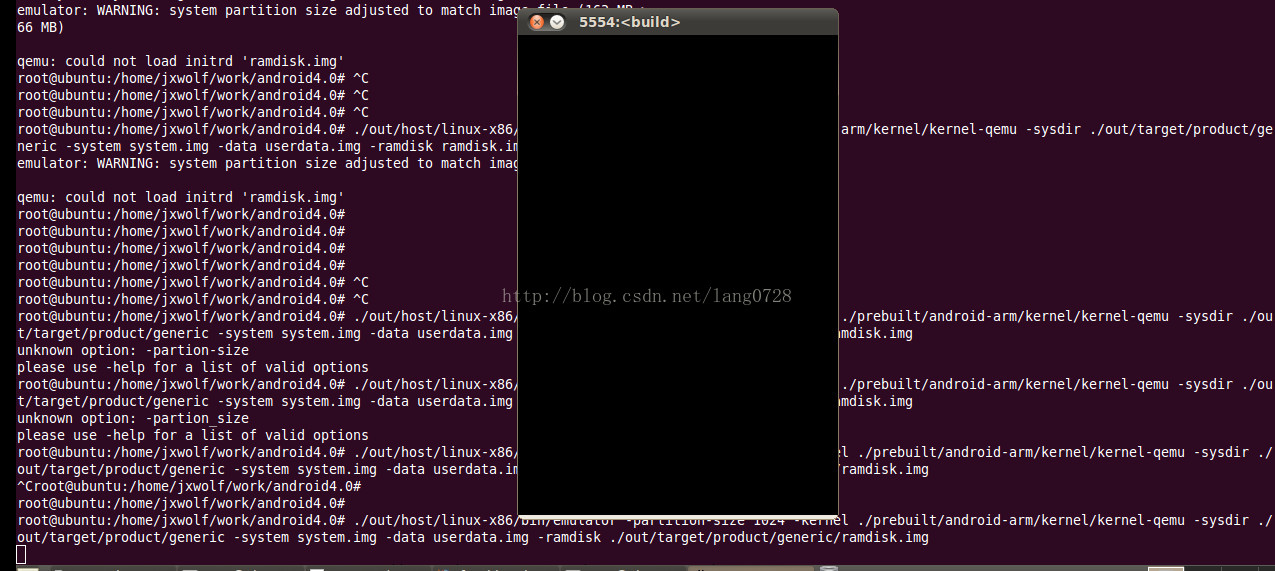 Ubuntu中android源码编译启动模拟器黑屏ubuntu编译安卓模拟器黑屏 Csdn博客 