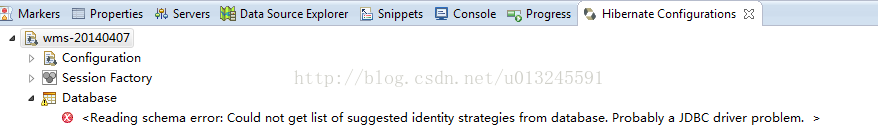 Eclipsehibernatemysql错误：reading Schema Error解决raise Schemaerrorstre Llections 