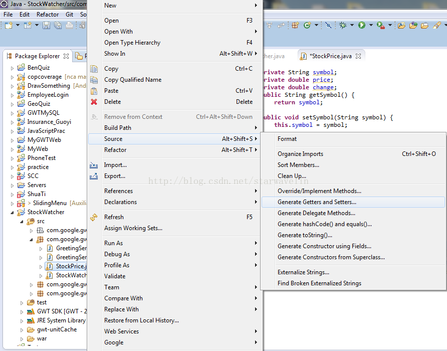 Eclipse快速添加get Set方法 怎么在eclipse中dbutil Java中增加getresult Csdn博客