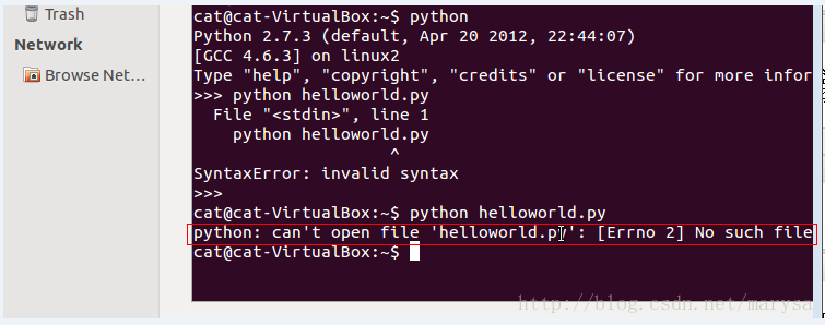 Ubuntupython Helloworldpy Syntaxerror Invalid Syntaxubuntu Python 引用 Invalid Syntax Csdn博客