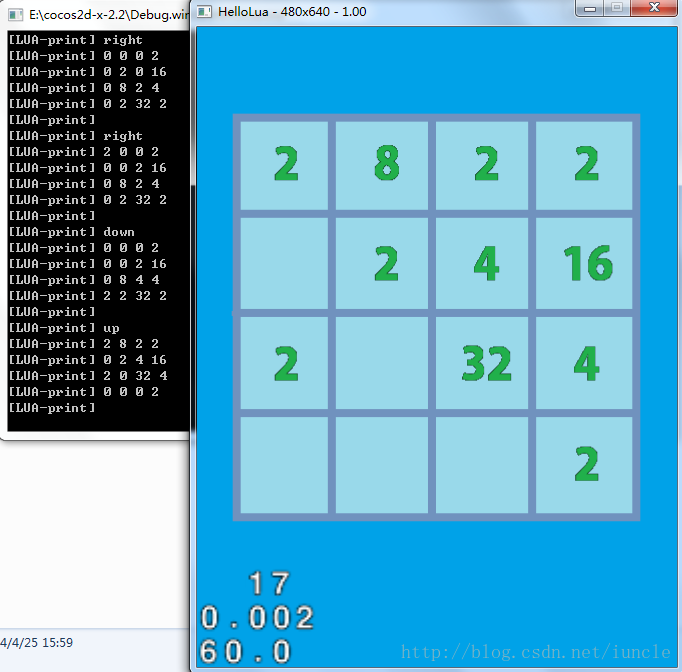 Cocos2dx Lua 实现的2048小游戏 2048 Lua Csdn博客