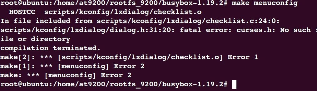 Linux 内核编译：配置内核make Menuconfig 出错：curses H：no Such File Or Directory Make Menuconfig Ncurses H