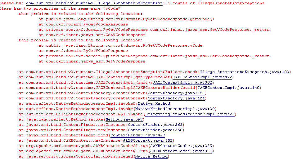 Comsunntimeillegalannotationsexception 1 Counts Of Illegalannotationexceptions 
