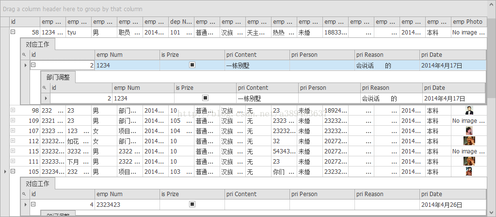 C Devexpress Gridcontrol 行中行 子行 多级行 Csdn博客 