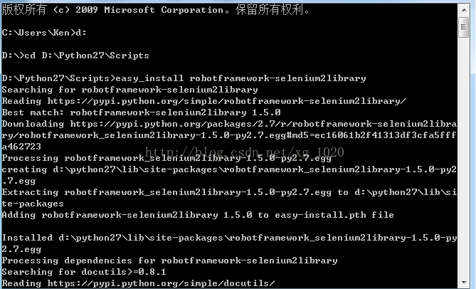 Robotframework Selenium2library环境安装 Robotframework Selenium2library 和selenium版本适配 Csdn博客