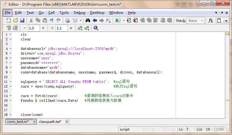 Matlab如何使用jdbc和mysql数据库连接matlab Mysql Jdbc Csdn博客 9219