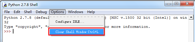 python idle 清屏_idle shell怎么清屏 name 'clear' is not defined-CSDN博客