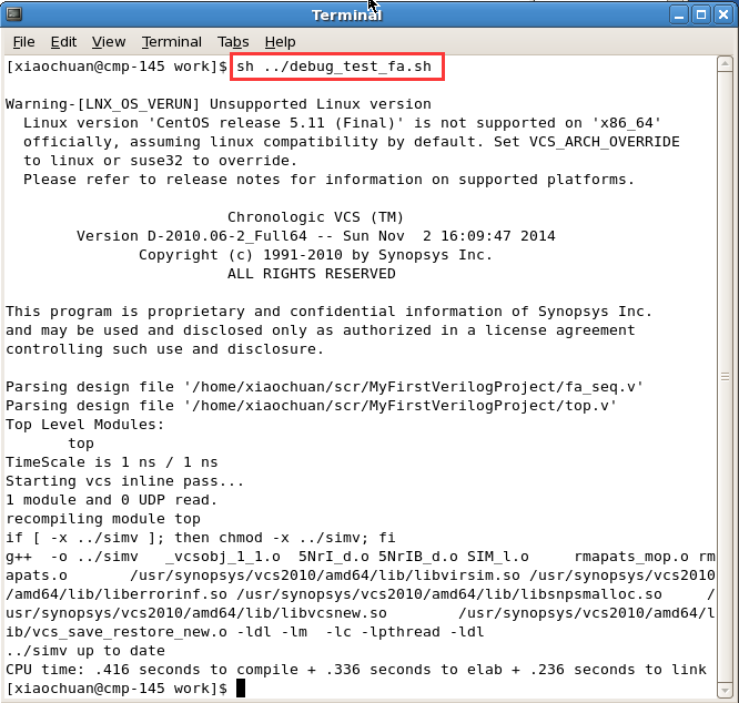 Linux下verilog仿真过程（一）cxcbupt Csdn博客