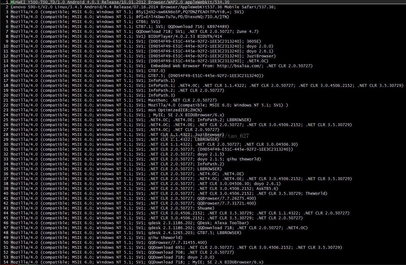 使用cat，awk和sort命令从nginx访问日志中统计user Agent类型nginx Access 获取agent Csdn博客 9299