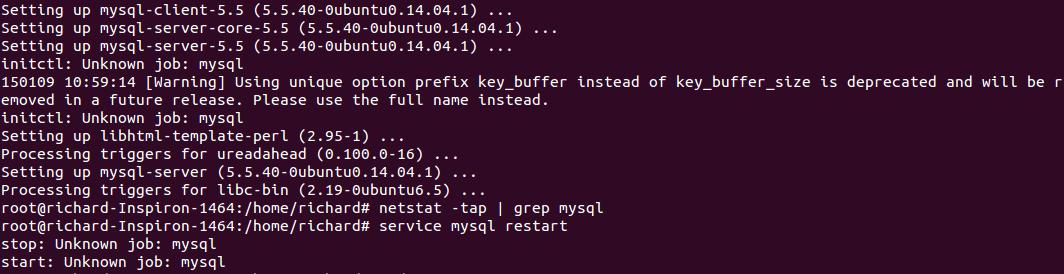 Ubuntu 1404 安装 Mysql Server 及 可能出现的问题（unknow Job Mysql）和解决办法 Csdn博客 