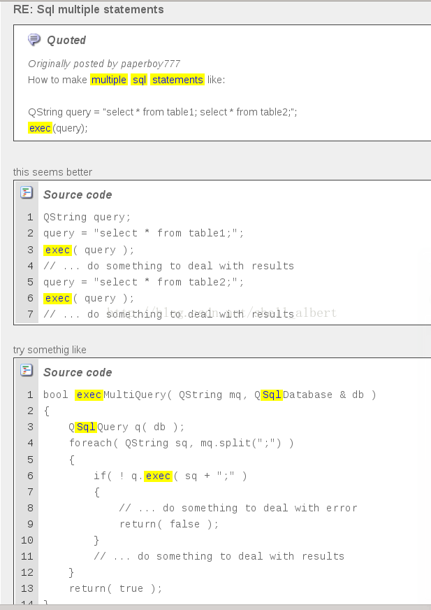 Qsqlquery执行多条sql语句的方法 Qsqlquery执行多条语句 Csdn博客