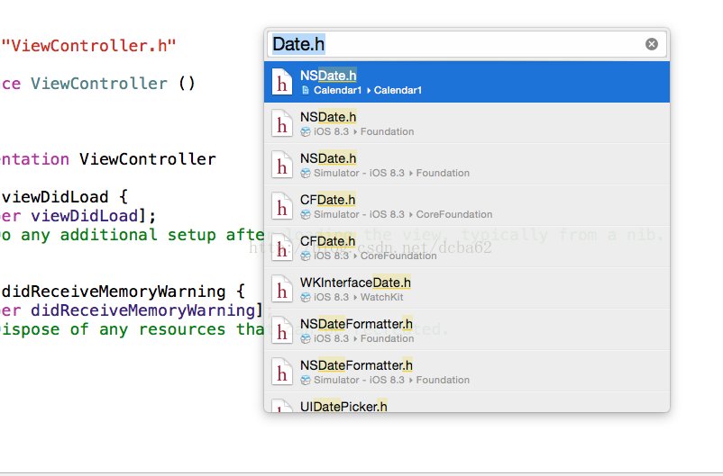 Xcode 中直接定位文件或符号的快捷键 Csdn博客 
