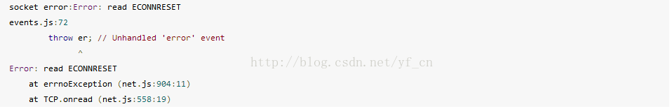 Nodejs Socket Error Error：read Econnreset Node Socket Read Econnreset