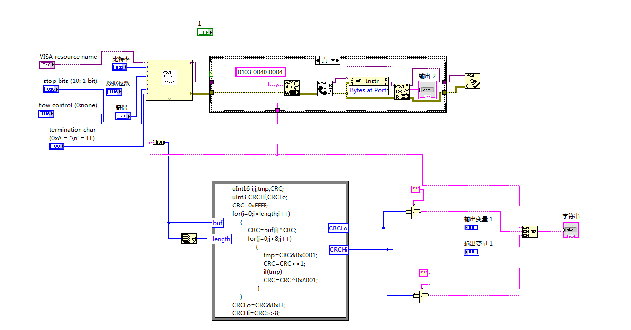 Labview中包含crc校验的modbus485通讯程序labview 485 Crc校验 Csdn博客 