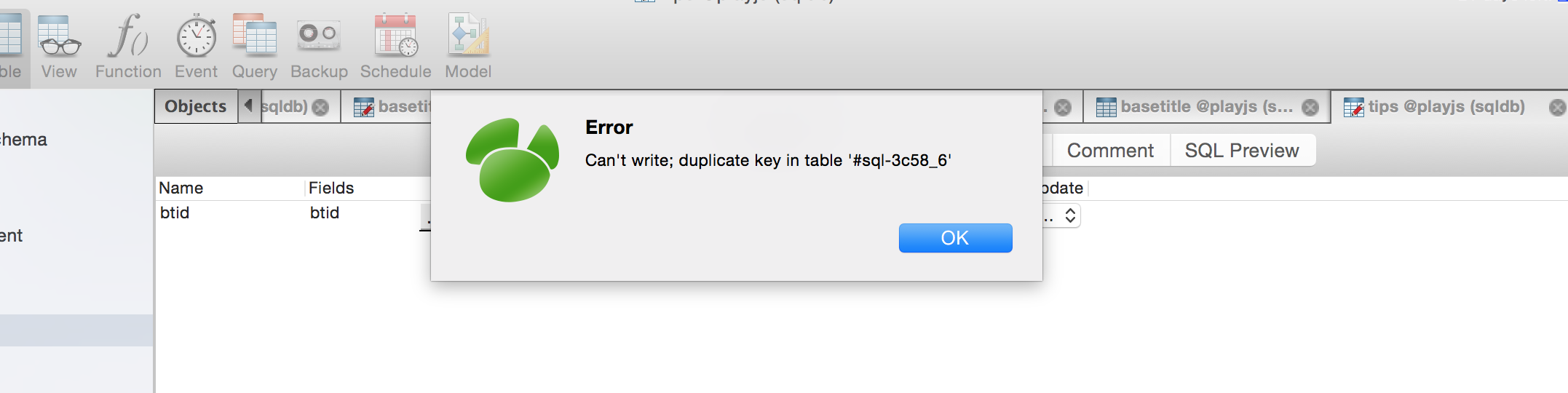 【mysql】【报错】mysql外键名重复的错误：duplicate Key In Table Sql 执行sql Duplicate Key In Table Csdn博客 8181