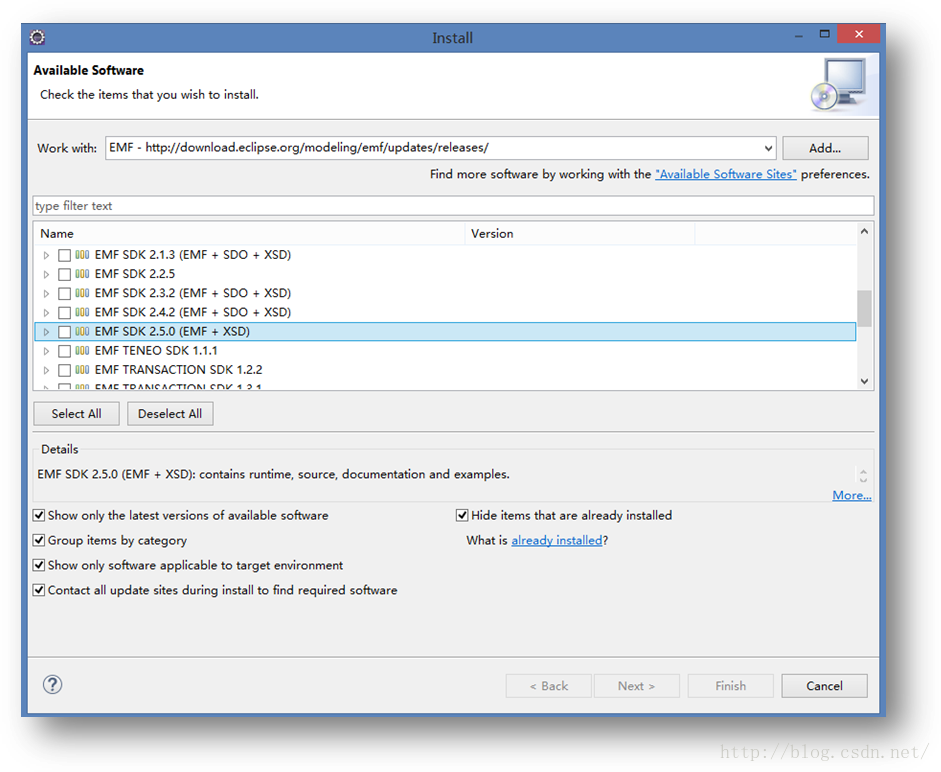 Eclipse Luna 安装emf插件 如何eclipse 安装emfta Plugin Csdn博客