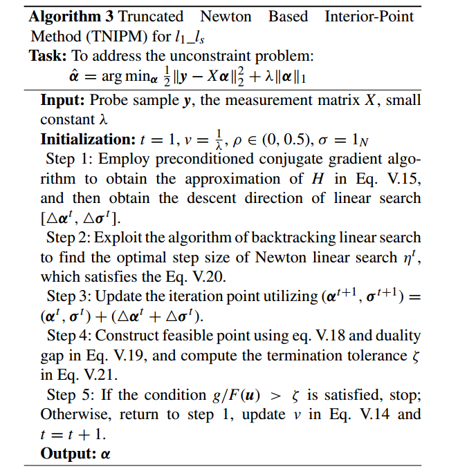 稀疏表示综述：a Survey Of Sparse Representation Algorithms And Applications2015（1）truncated Newton