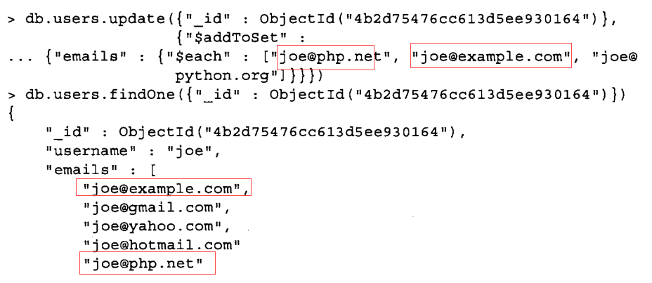 Spring Mongodb数组修改器—push、ne、addtoset、pop、pullmongodb Push Ne Csdn博客