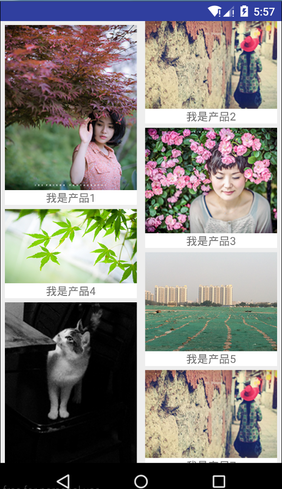 Recyclerview实现瀑布流布局recycleview瀑布布局 Csdn博客 