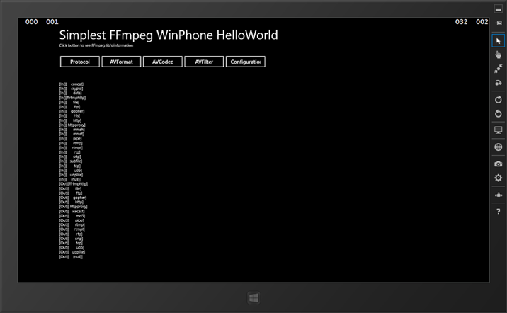 最简单的基于ffmpeg的移动端例子：windows Phone Helloworldffmpeg Windows 示例 Csdn博客