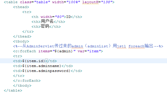 Java后台 Jstl输出数据库表中的一组数据andandjstl输出数据库表中的所有数据并放在list集合jstl默认显示所有数据库内容 Csdn博客