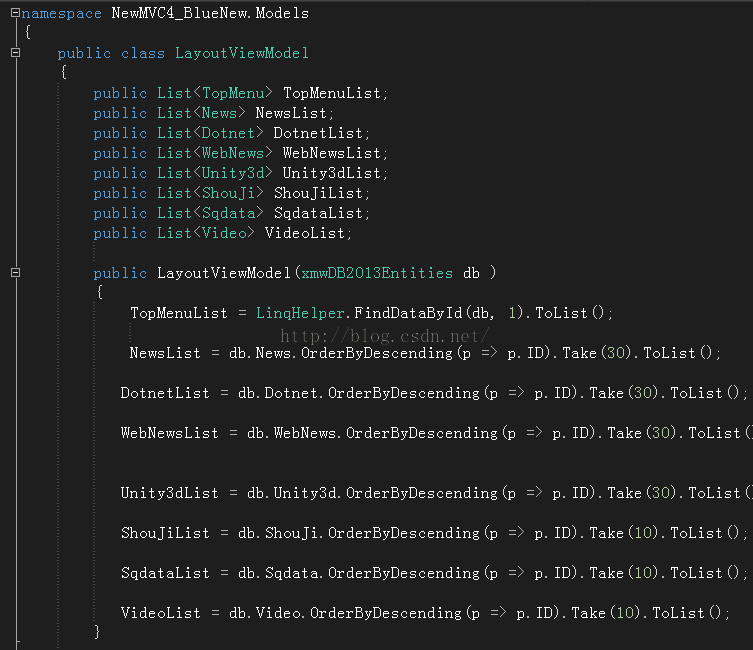 Aspnet Mvc4 Layout母版页面传入数据model模型mvc给l母版页发送数据 Csdn博客 