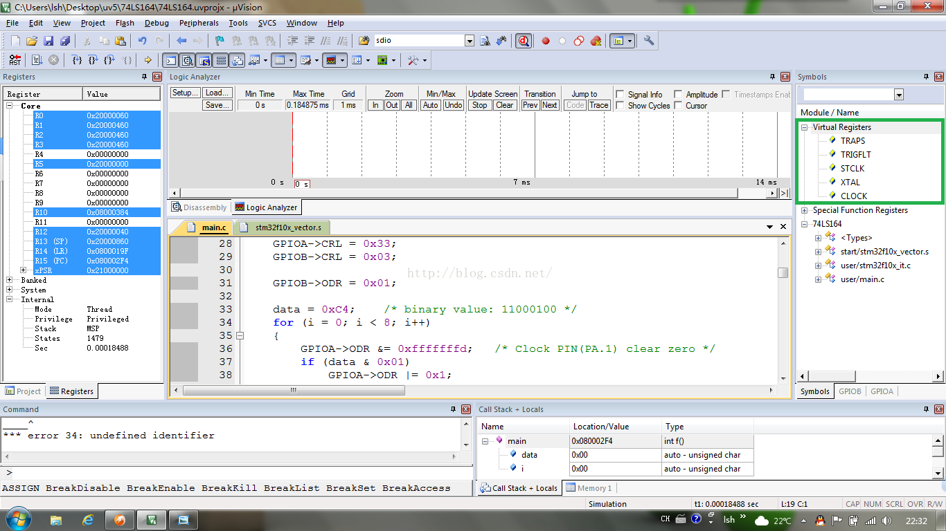 Mdk 5 14软件仿真时logic Analyzer添加信号失败解决方法 Mdk信号源 Csdn博客