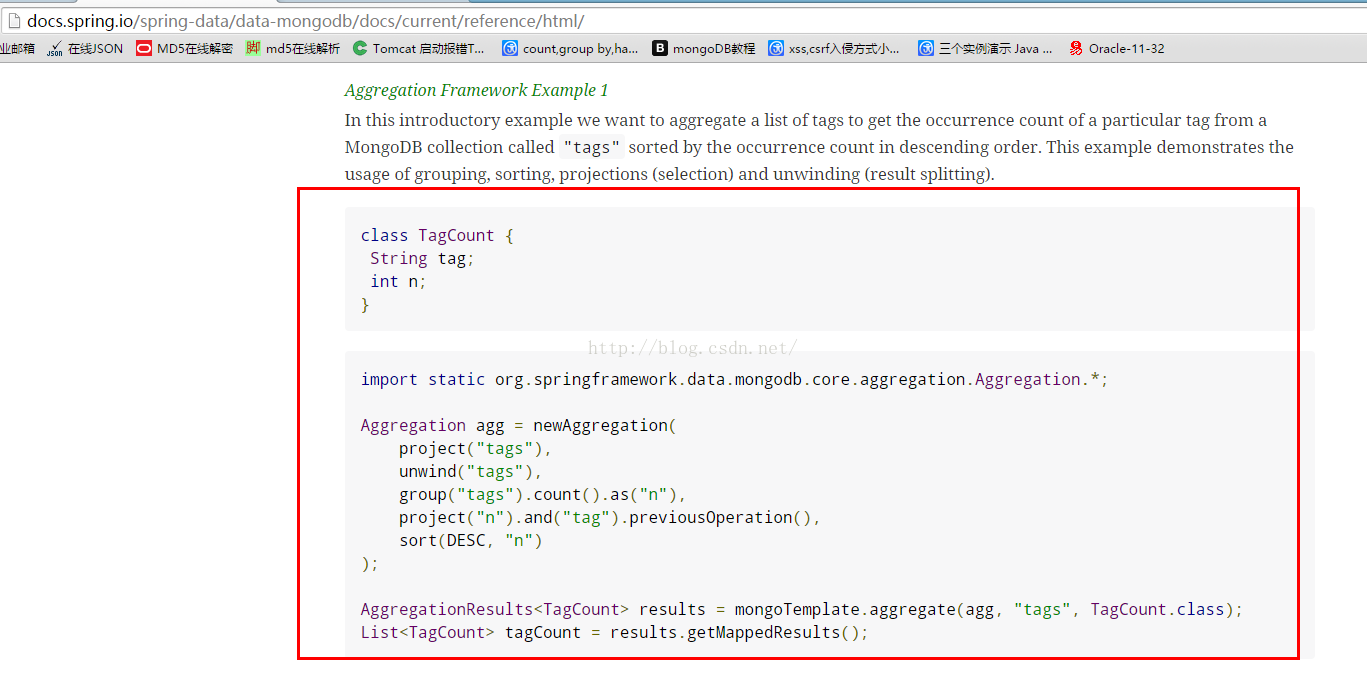 Mongodb中的分组聚合在java中的用法 Mongodb Aggregates Group Java Csdn博客