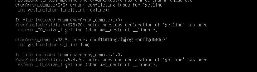 Error Previous Declaration Of Was Here Previous Declaration Is