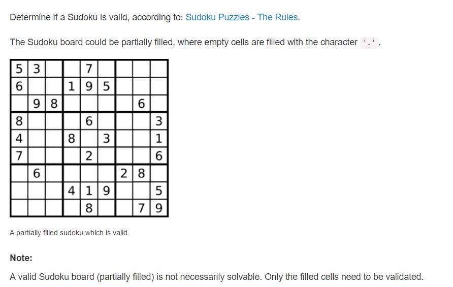 Leetcode 36 Valid Sudoku（有效数独）leetcode Isvalidsudoku Csdn博客 