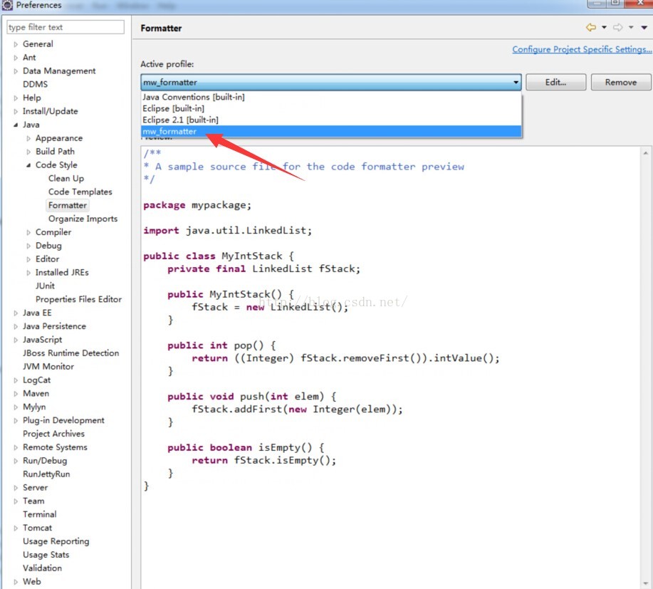 eclipse-formatter-wenqier