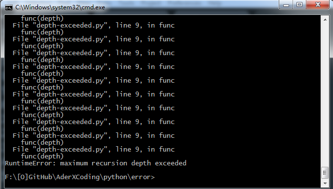 Python递归深度报错 Runtimeerror Maximum Recursion Depth Exceededpython递归超过999报错 Csdn博客