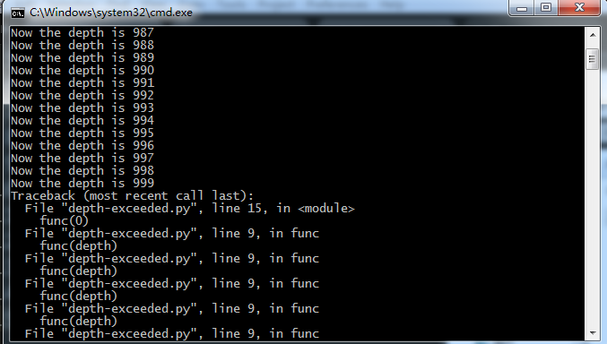 Python递归深度报错 Runtimeerror Maximum Recursion Depth Exceededpython递归超过 