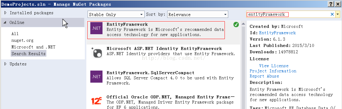 Vs2013连接mysql数据库并使用entityframework技术db First Vs2013 Entity Framework 部署 Csdn博客