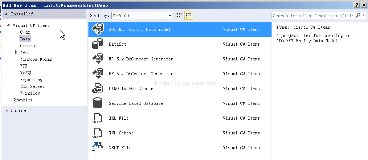 Vs2013连接mysql数据库并使用entityframework技术db First Vs2013 Entity Framework 部署