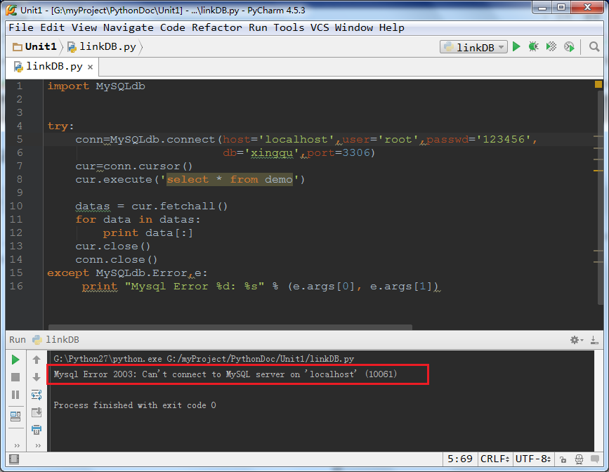 解决cant Connect To Mysql Server On Localhost10061问题 Csdn博客 5392