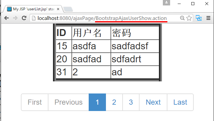 Jquerystruts2实现ajax局部刷新分页struts2 局部刷新table格式 Csdn博客