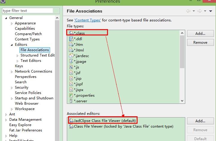 【eclipse】 Eclipse反编译插件jadeclipse的安装eclipse 设置jadexe 重新启动又恢复class File Viewer Defaul Csdn博客