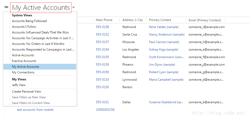 Dynamics Crm 20152016 Web Api：基于视图的数据查询savedqueryid Csdn博客 