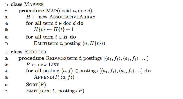 Mapreduce 算法设计－inverted Indexing以如下数据为例分步骤描述基于mapreduce模型的inverted Index算法。 Page1 Csdn博客