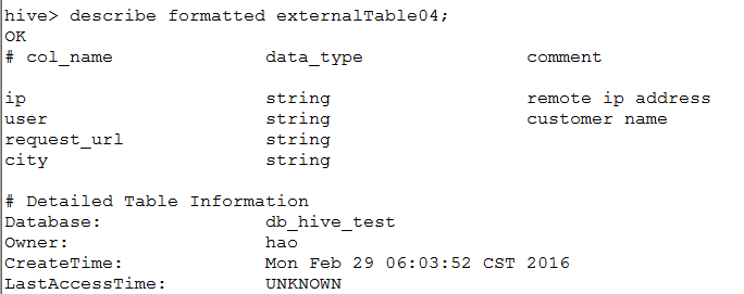Hive建表以及测试复制数据库dbtest中表userinfo的结构建立新表userinfocopy1的命令hive Csdn博客