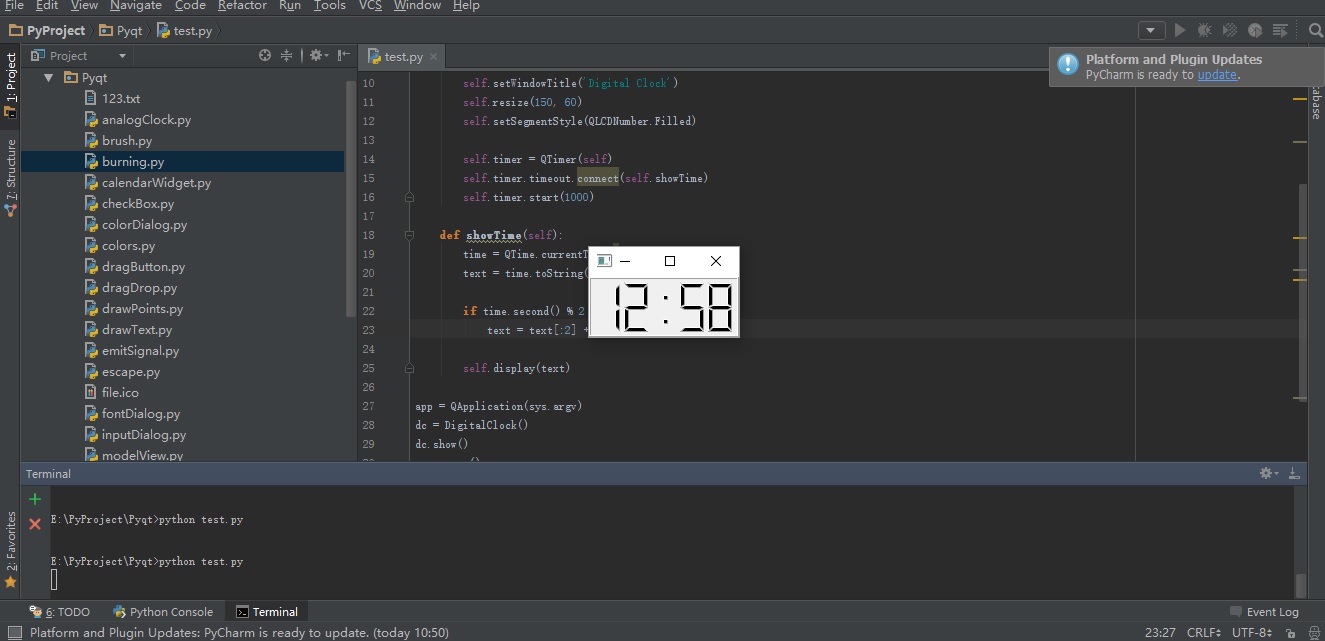 Pyqt5 Qwidgets部件进阶教程之数字时钟 Csdn博客 9083